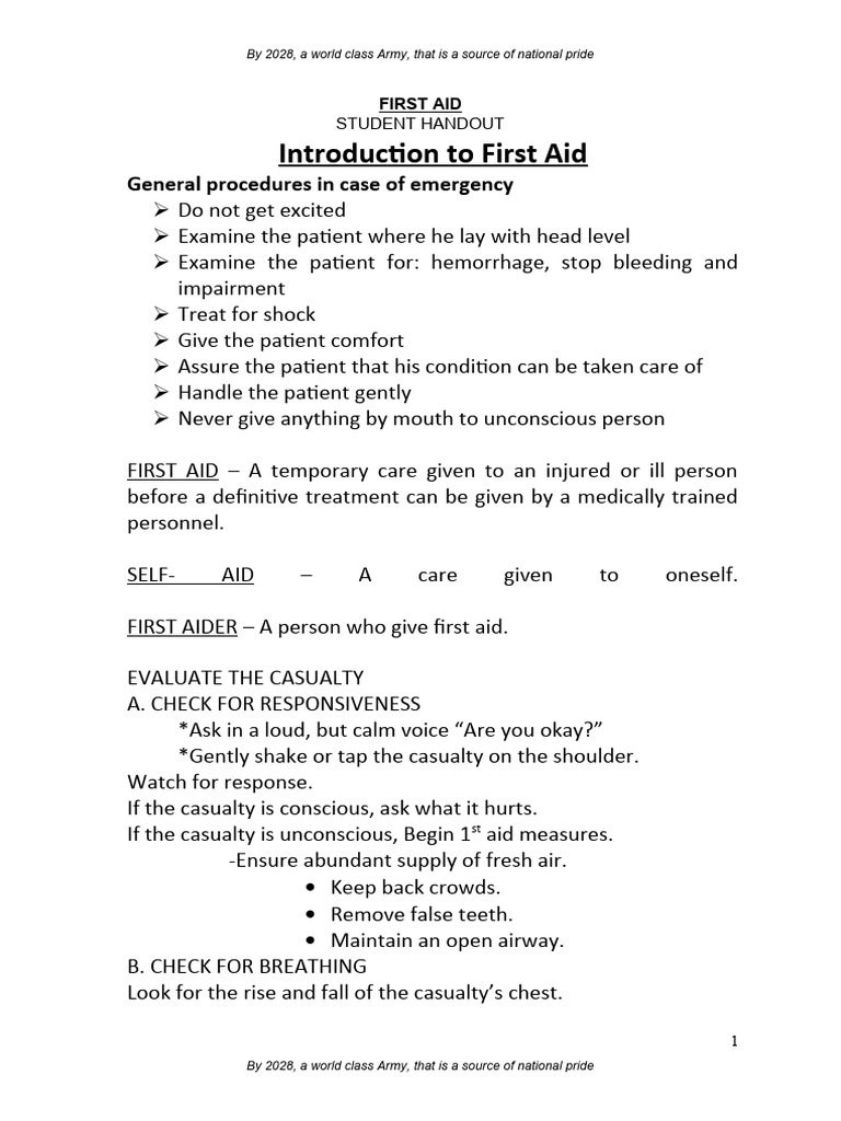 First Aid | PDF | First Aid | Shock (Circulatory)