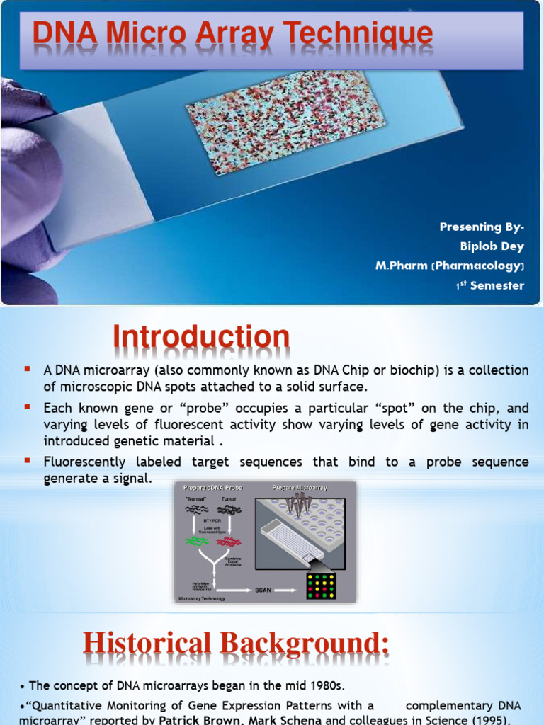 DNA Microarray Technique Overview | PDF