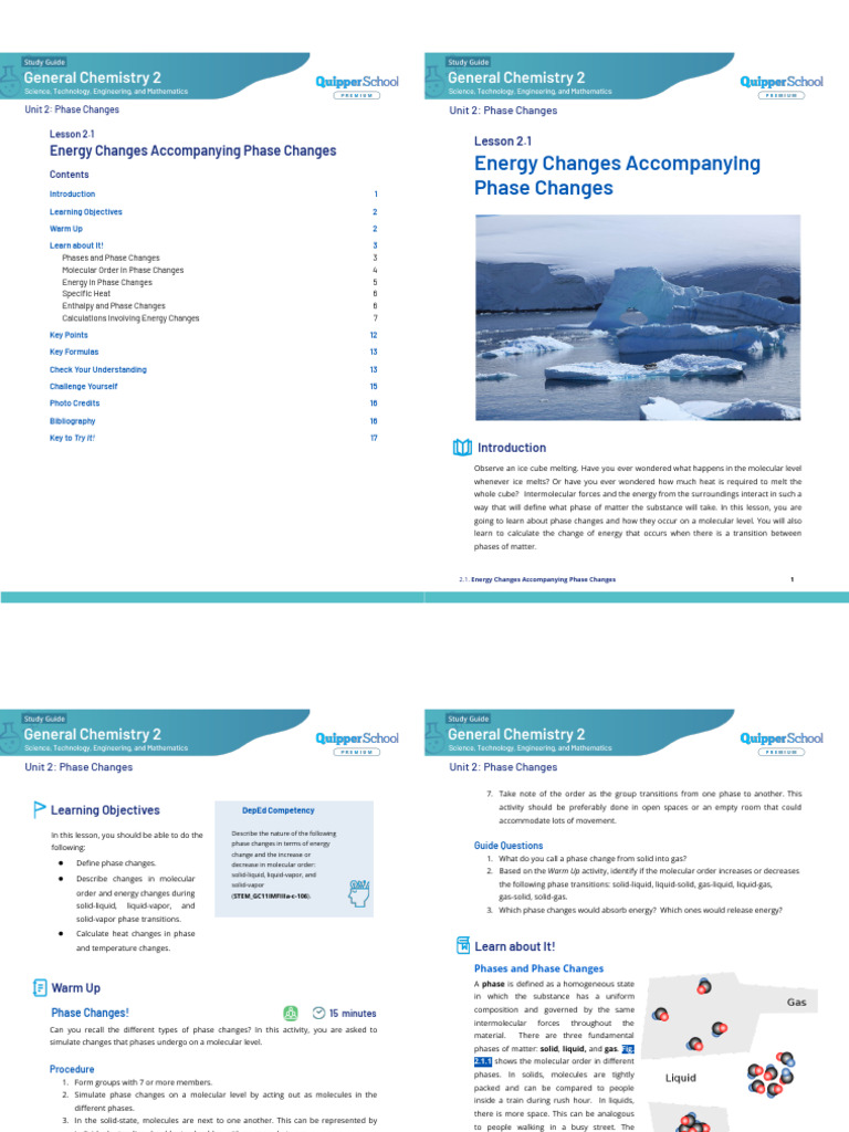 CHM2 11 - 12 Q3 0201 FD | PDF | Phase (Matter) | Liquids