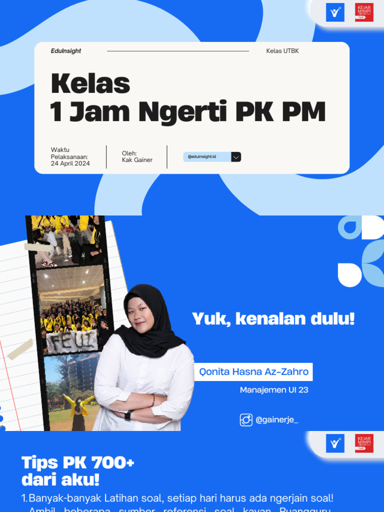 Soal Dan Pembahasan Kelas PK Dan PM Eduisight - Id | PDF | Griya & Taman