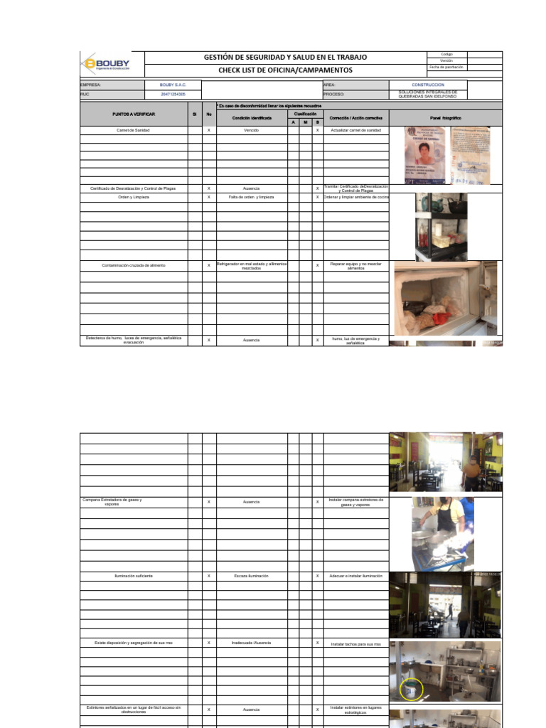INSPECCIÓN DE COCINA-COMEDOR | PDF