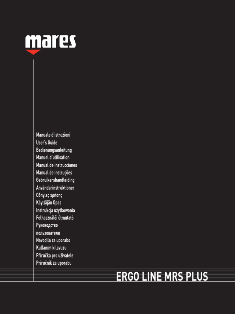 Mares Manual ERGO LINE ENG | PDF | Scuba Diving | Underwater Diving