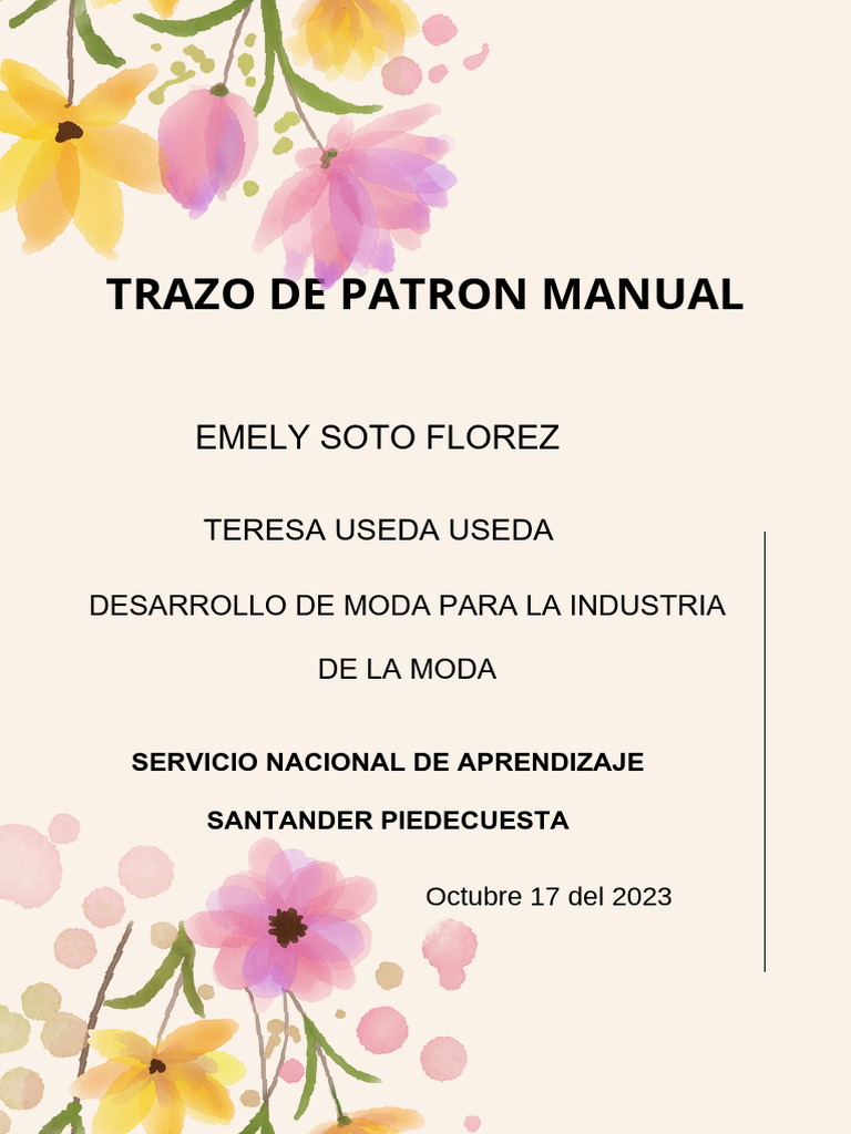 Trazo de Patrones para Moda | PDF