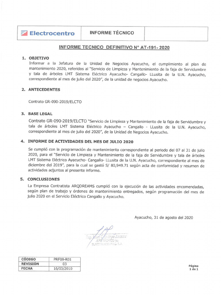 Informe Tecnico | PDF