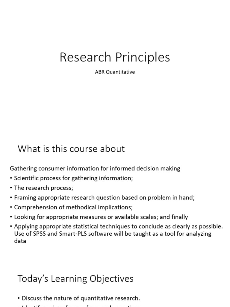 1 Introduction - Research Principles | PDF | Marketing Research | Validity (Statistics)