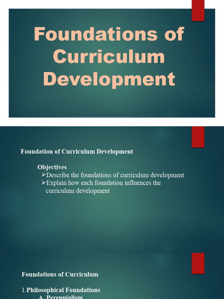 Educ 4 PPT Foundation of Curr Dev. 2 | PDF | Curriculum | Learning