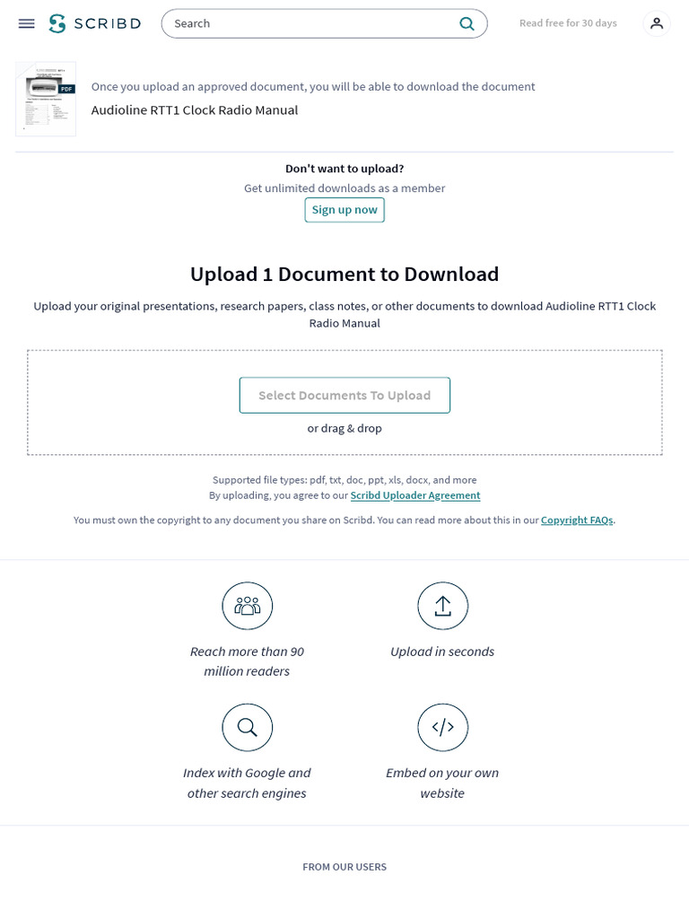Upload A Document - Scribd | PDF | Scribd | Software