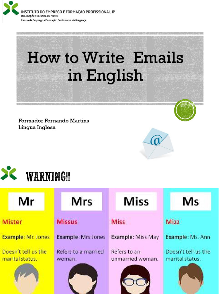 How To Write Emails in English | PDF | Language Arts & Discipline ...