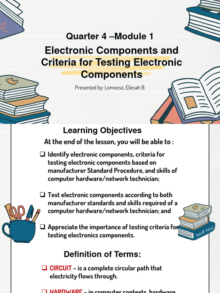 Q4 Module 1 Lessons | PDF | Passivity (Engineering) | Electronic Component