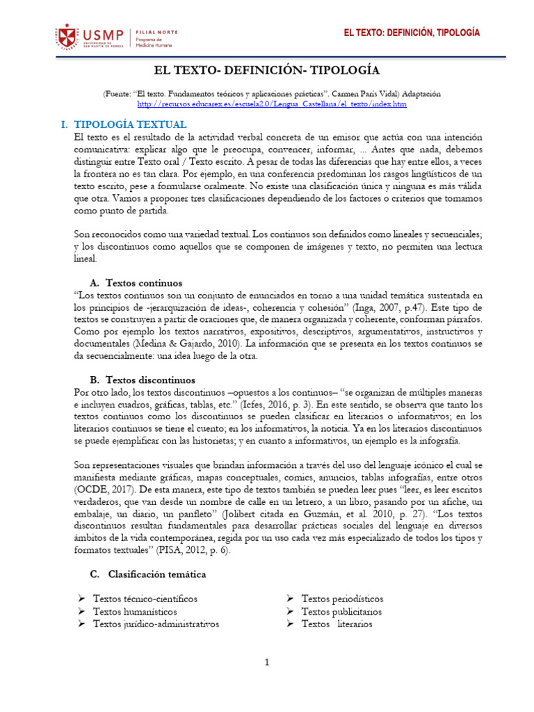Tipología y Definición de Textos | PDF | Narración | Ensayos