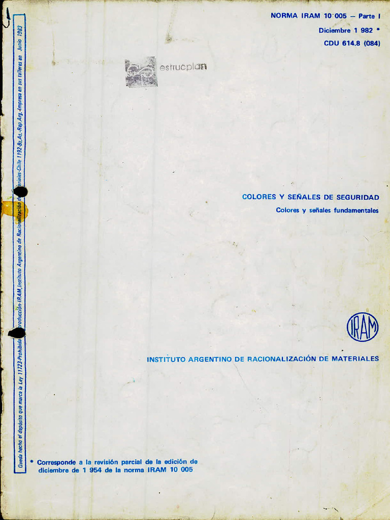 PARTE 1 12-1982 Colores y Señales de Seguridad | PDF