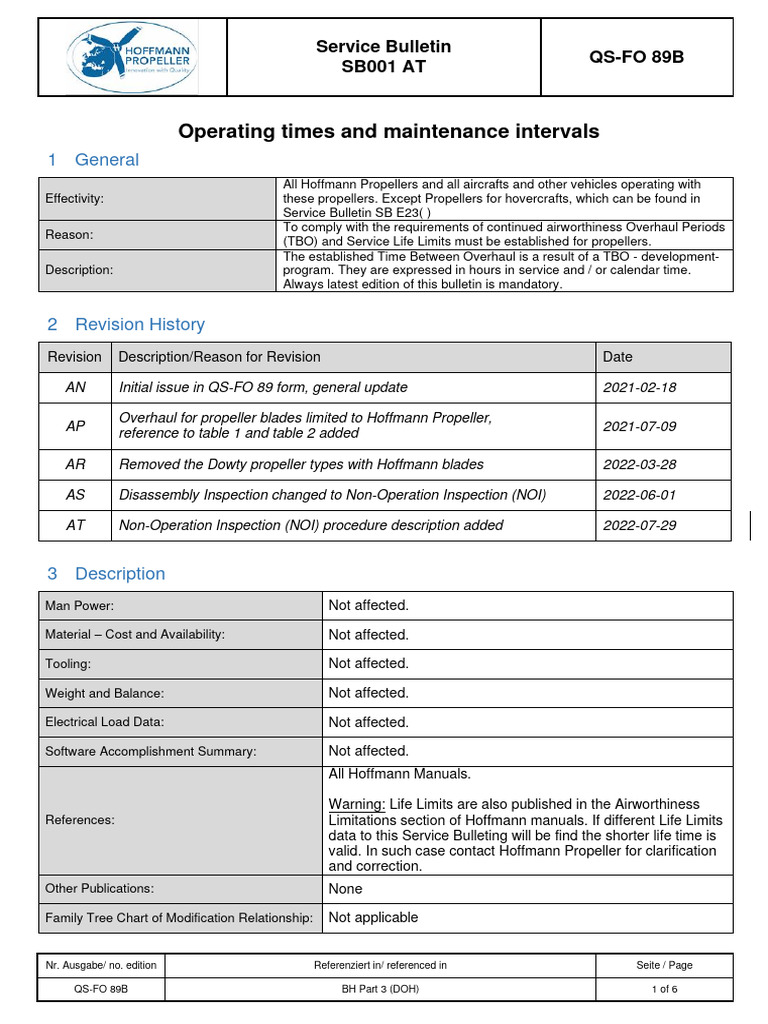 SB001 at | PDF | Propeller | Aviation