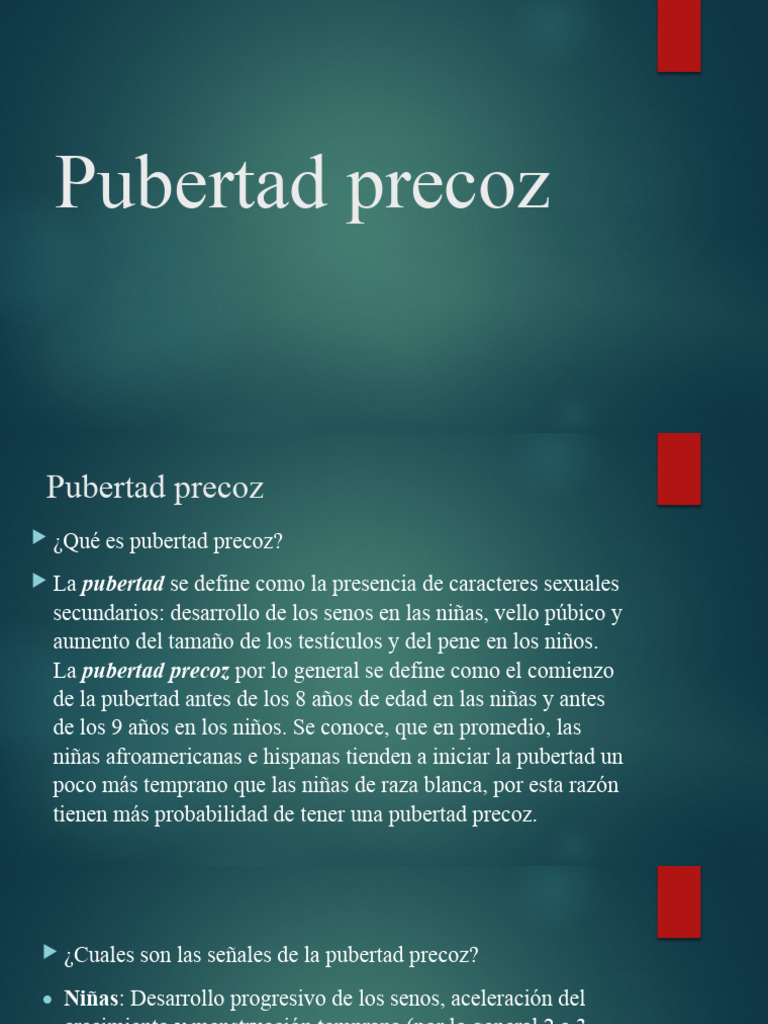 Pubertad Precoz: Causas y Tratamiento | PDF | Pubertad | Trastorno ...