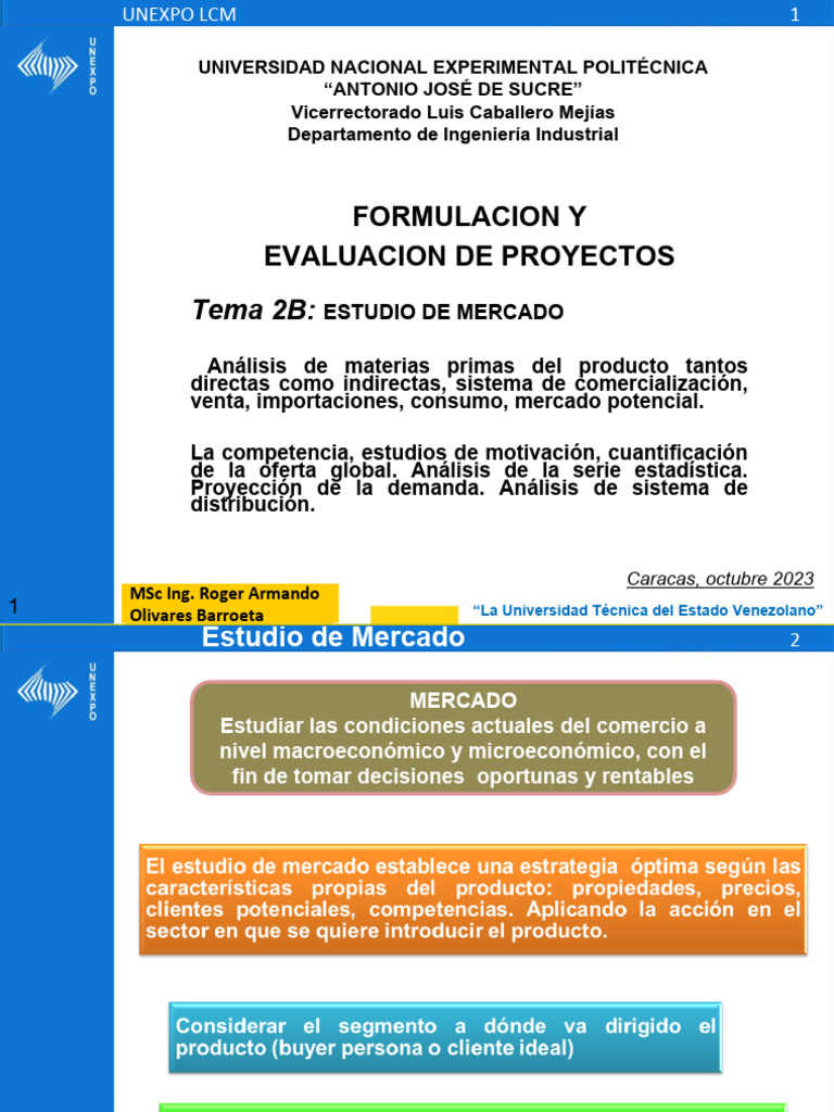 Tema 2do Examén Proyecto UNEXPO | PDF | Mercado (economía) | Ciencias ...