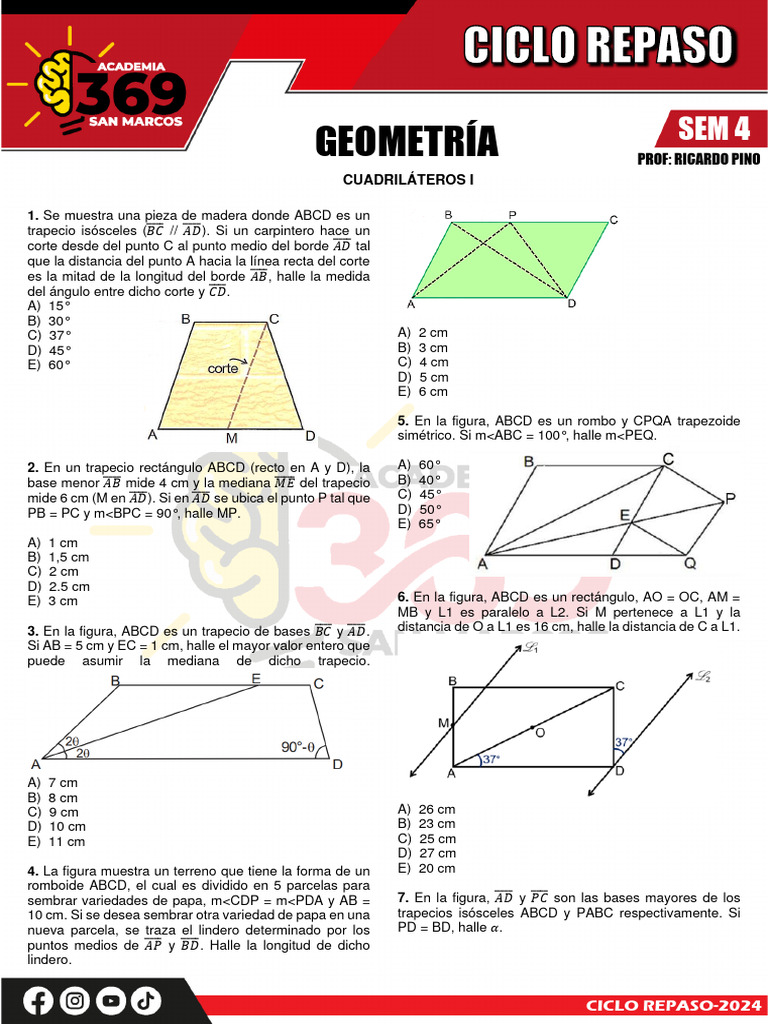 Semana 4 Geometr A | PDF | Geometría Elemental | Geometría euclidiana