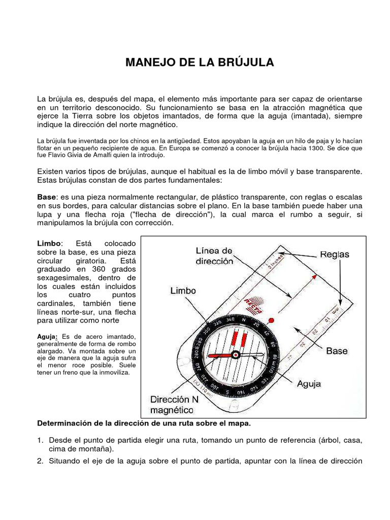Manejo de La Brujula | PDF | Brújula | Mapa
