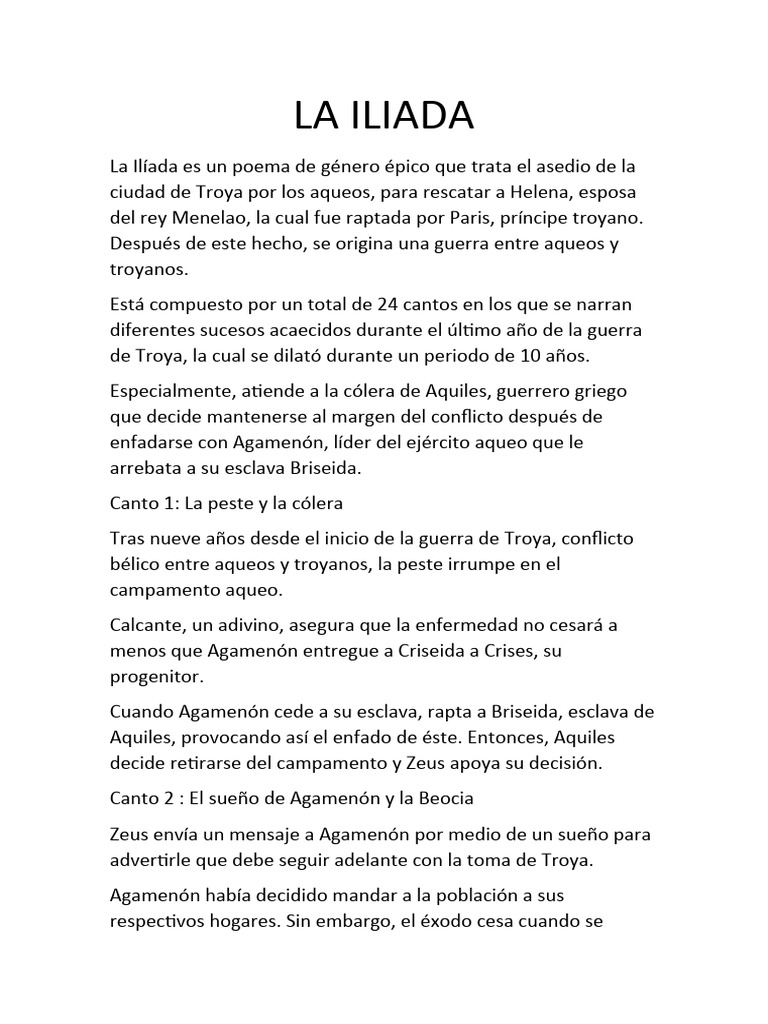 La Iliada | PDF | Héctor | Aquiles