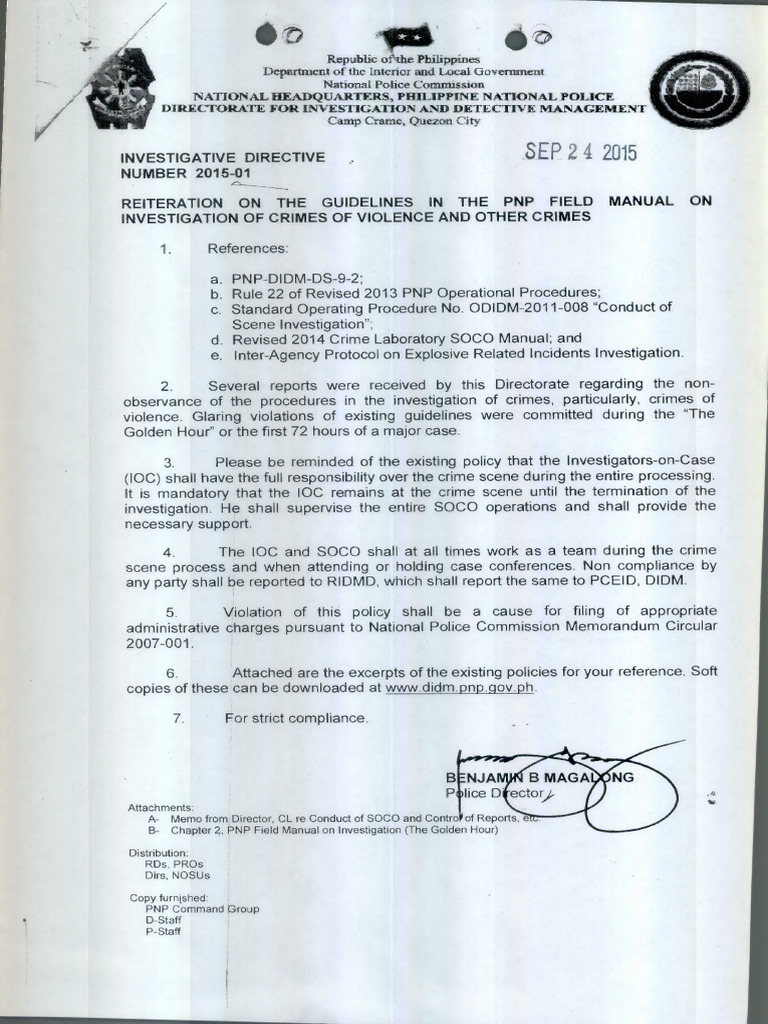 PNP Guidelines | PDF