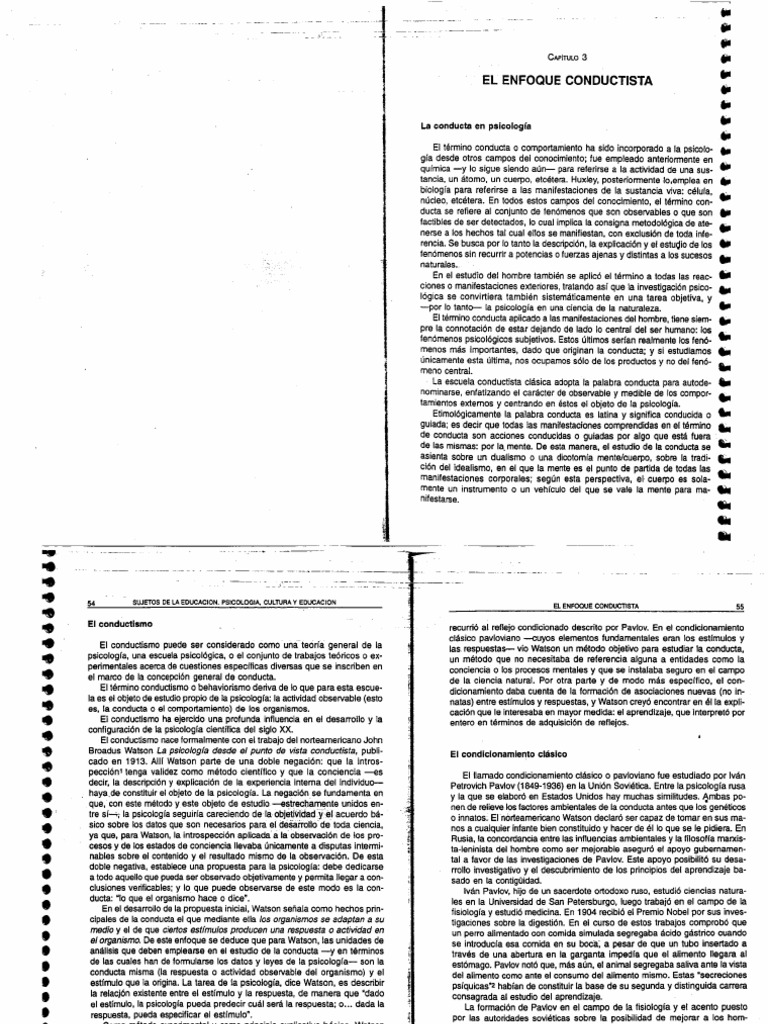 Conductismo y Gestalt - Enrique Palladino - Sujetos de U Educaci-N. Psicolog-A Cultura y Educaci ...