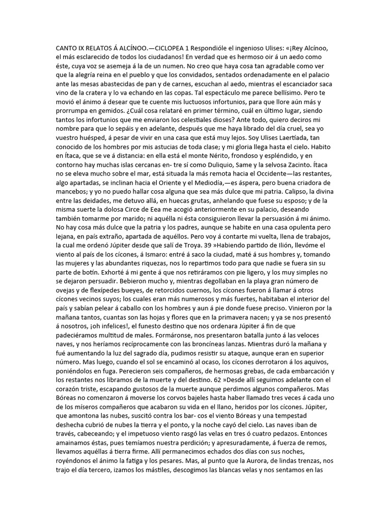 Ulises y sus infortunios en Ítaca | PDF | Oveja | Vino