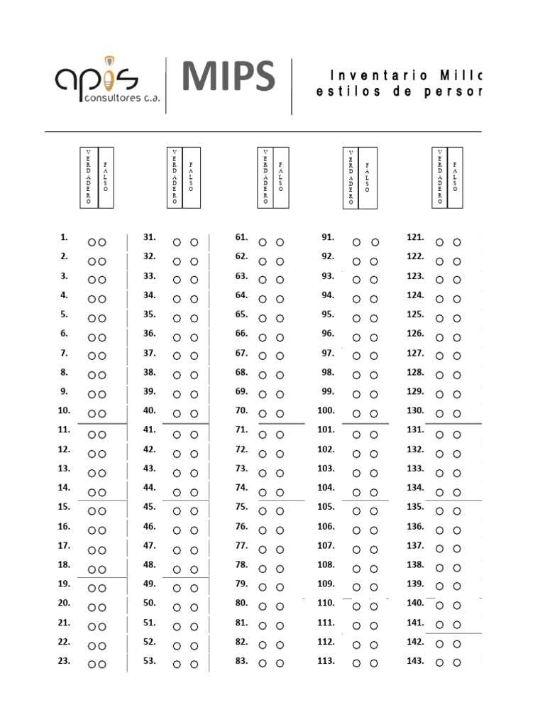 Hoja de Respuestas MIPS | PDF