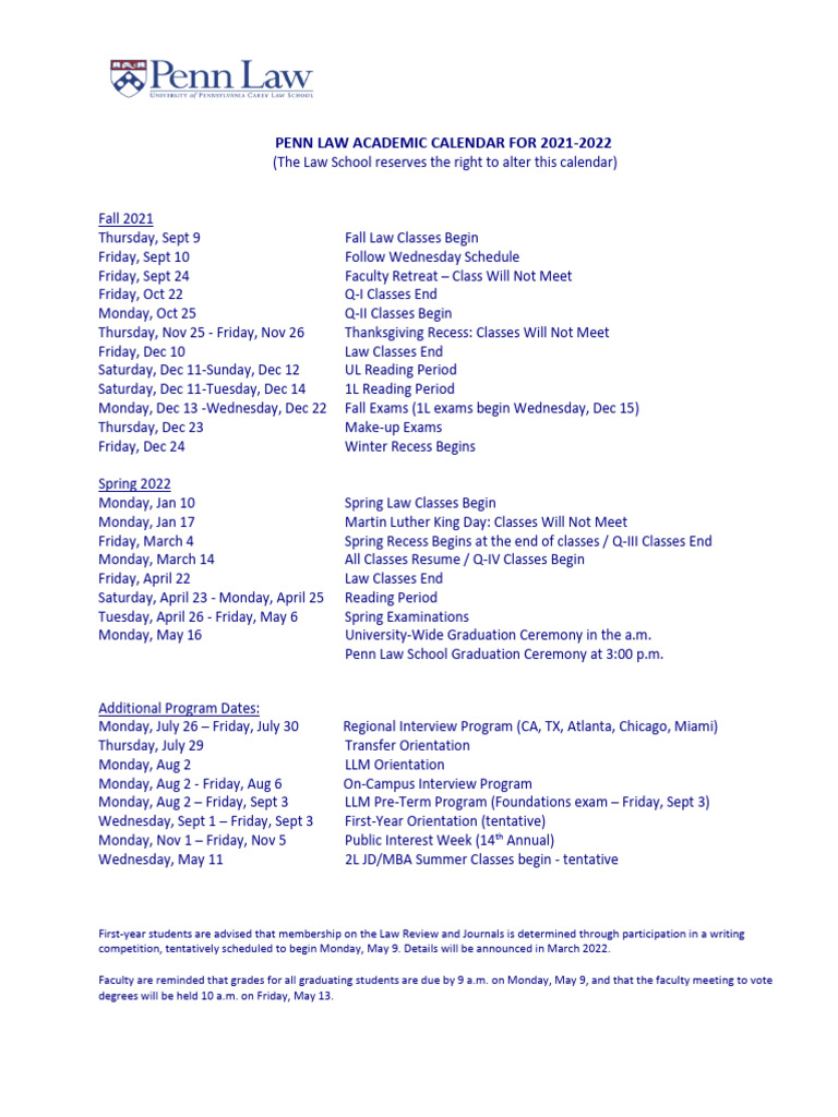 Academic Calendar | PDF