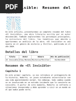 Invisible de Eloy Moreno: Bullying y Empatía | PDF