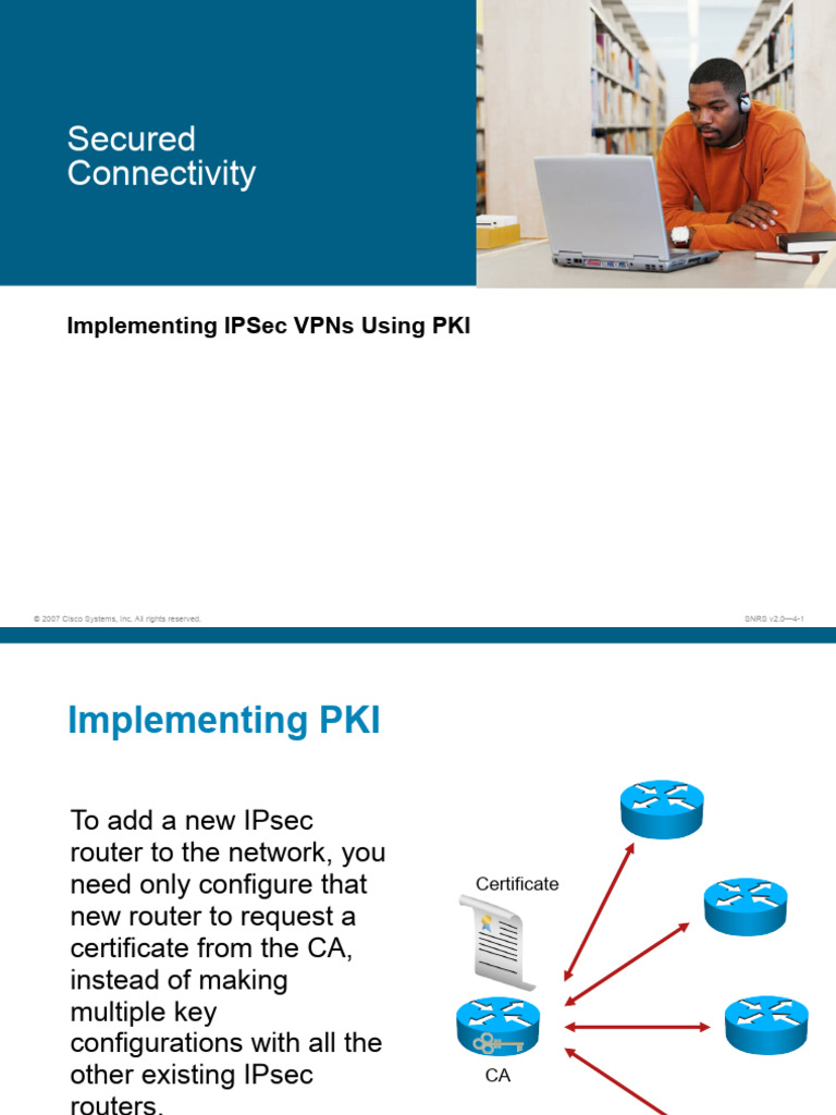 SECS04L04 - Implementing IPSec VPNs Using PKI | PDF | Public Key Certificate | Internet Protocols