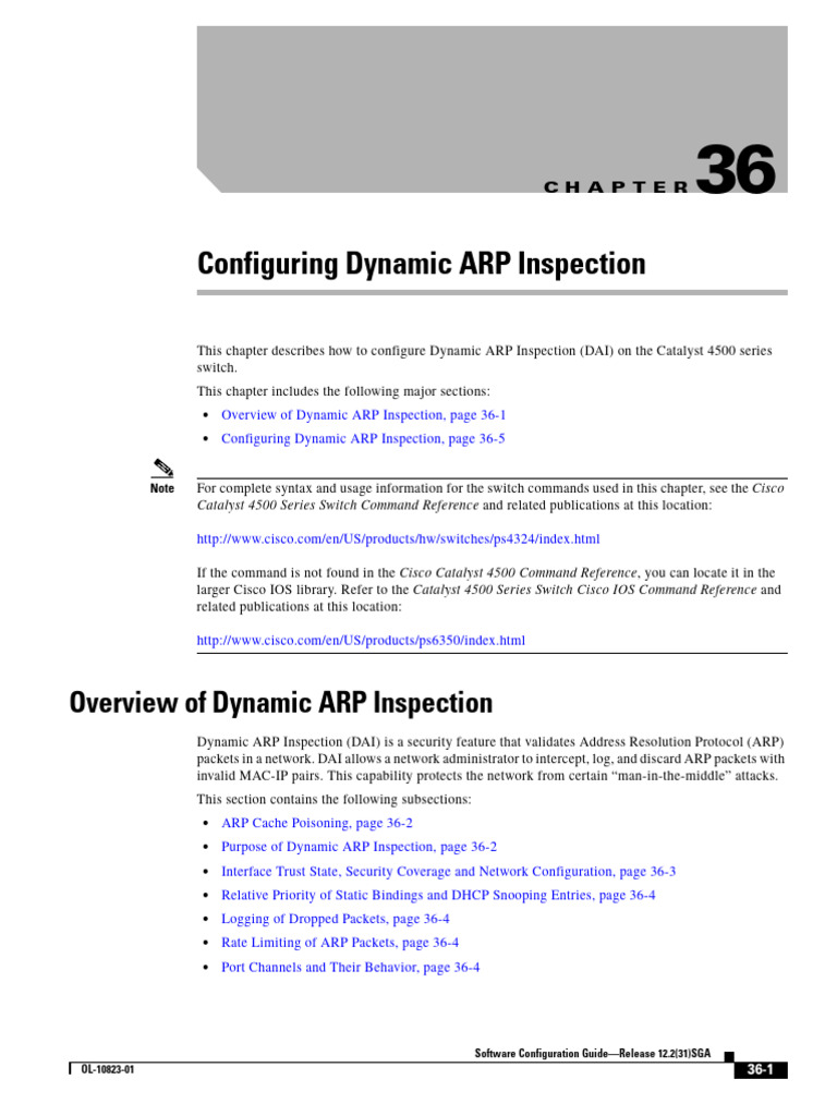 Configuring Dynamic ARP Inspection | PDF | Ip Address | Computer Network