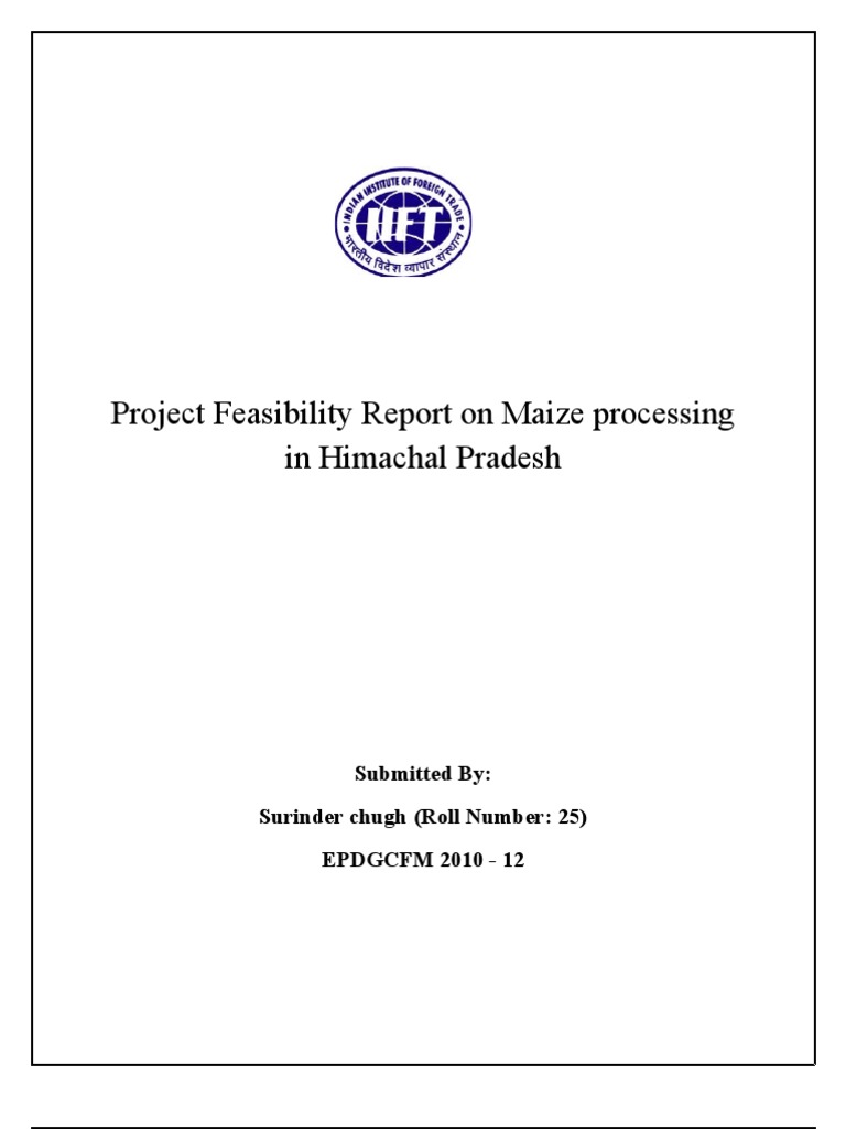 Feasibility of Maize Processing in Himachal | PDF | Maize | Wheat