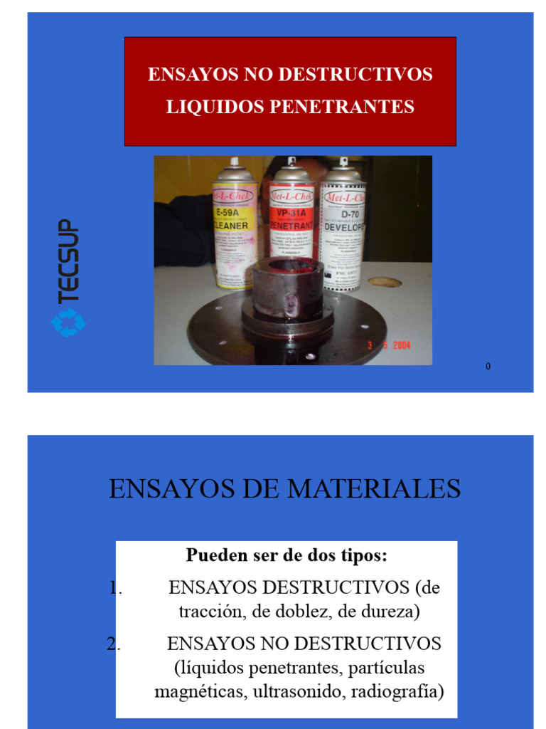 Curso End Liquidos Penetrantes | PDF | Pruebas no destructivas ...
