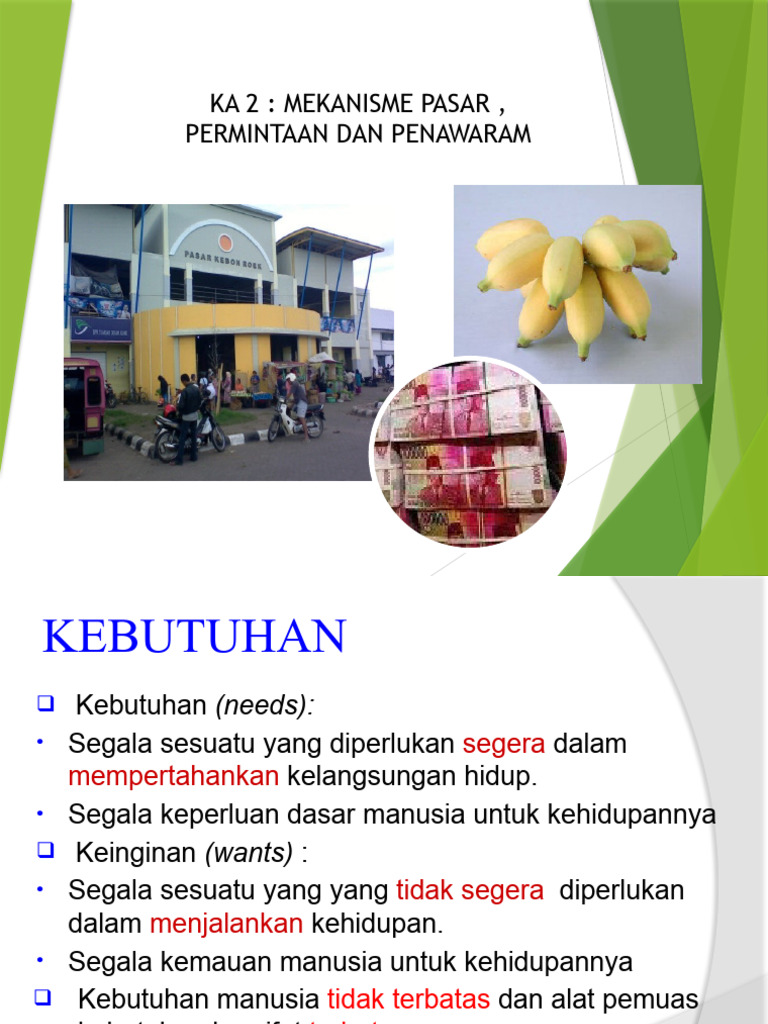 Mekanisme Pasar: Permintaan dan Penawaran | PDF