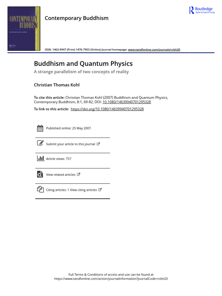 Buddhism Meets Quantum Physics | PDF | Fundamental Interaction | Quark