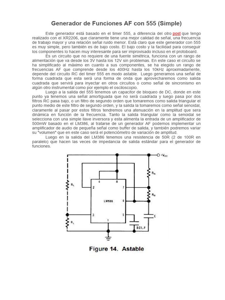 Generador de Funciones AF con 555 | PDF