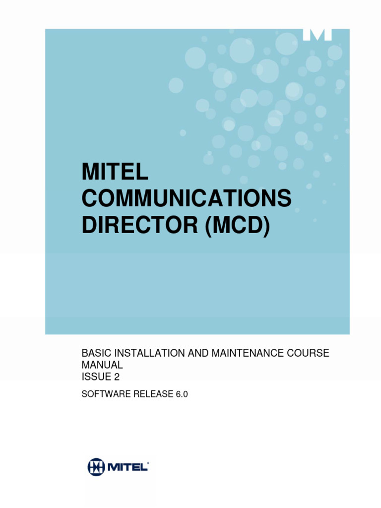 MCD Basic I&M - 6.0 - 2 | PDF | Computer Network | Telephone