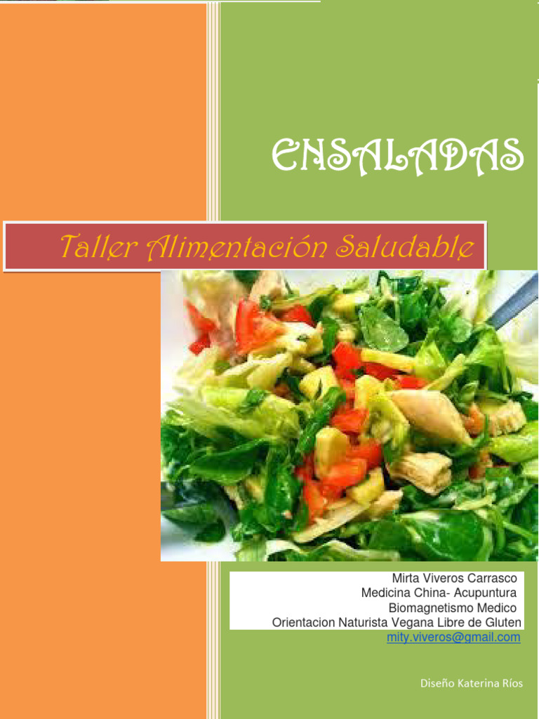Recetario Alimentación Saludable ENSALADAS | PDF | ensalada | Alimentos