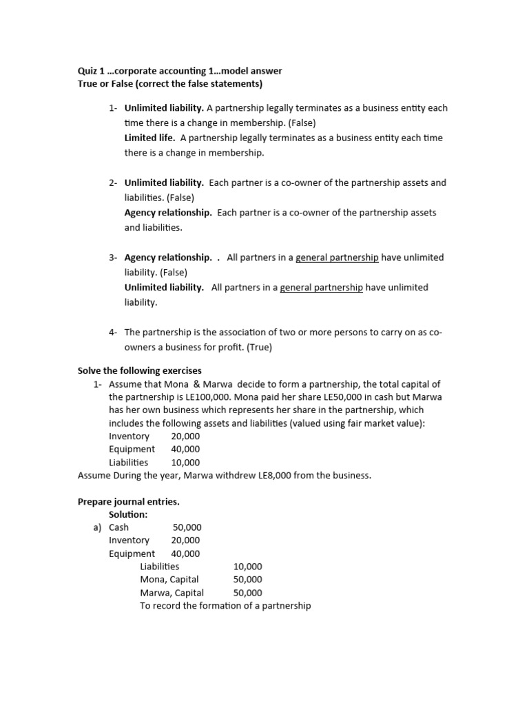 Tutorial 2 | Download Free PDF | Balance Sheet | Partnership