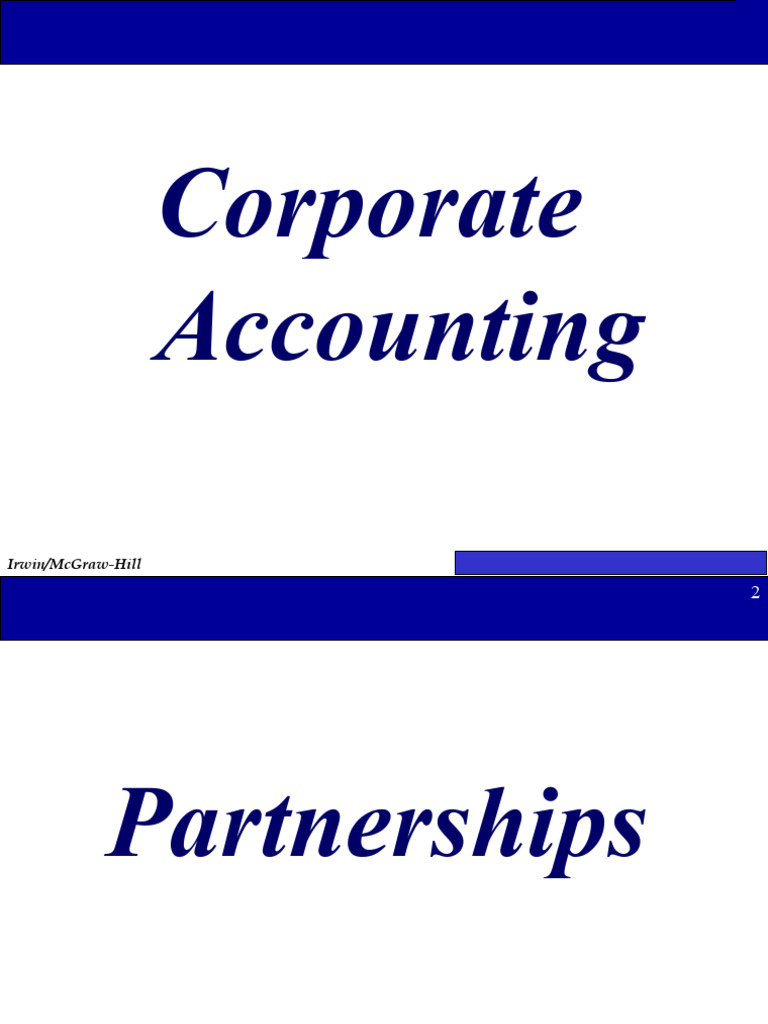 Partnership Accounting Fundamentals | PDF | Balance Sheet | Partnership