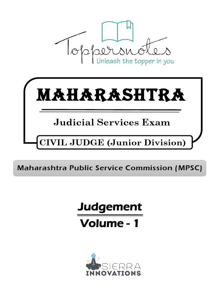 Sample Judgement Volume 1 MH JSE 30 05 | PDF | Judgment (Law ...