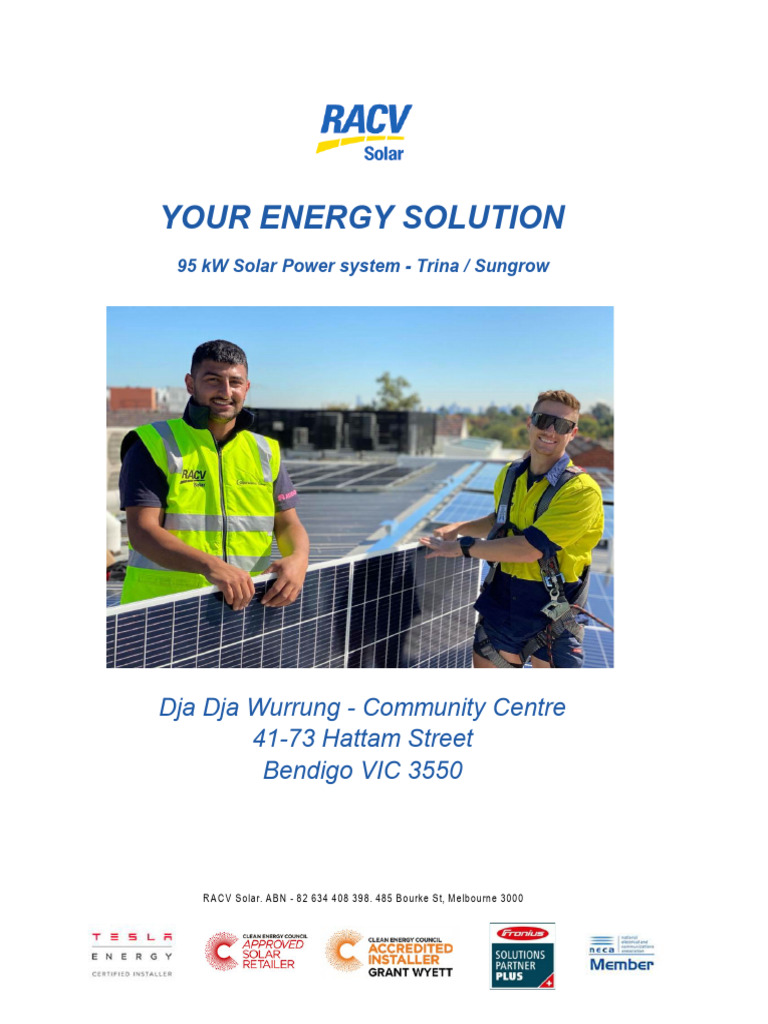Dja Dja Wurrung - Final Proposal Inc EV Chargers | PDF | Photovoltaic ...