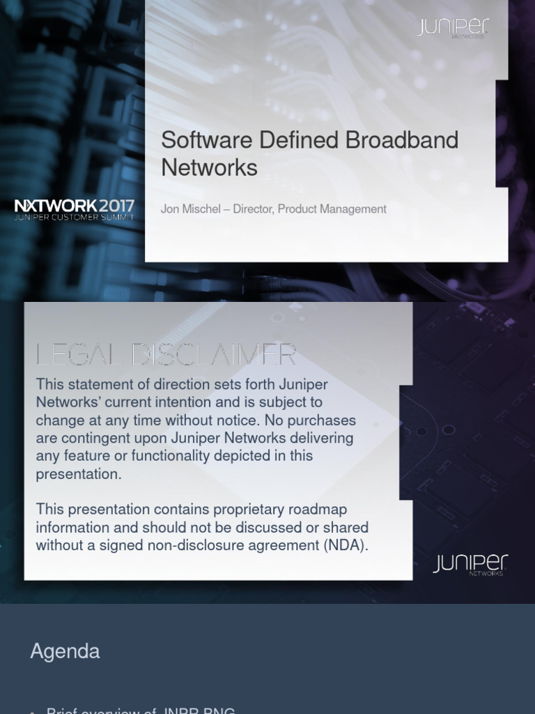 Network Infrastructure Software Defined Broadband Networks | PDF | Juniper Networks ...