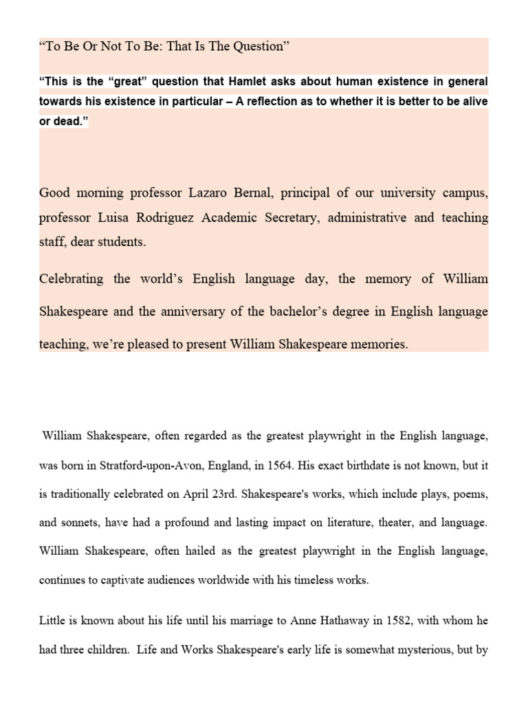 William Shakespeare-1 | PDF | William Shakespeare