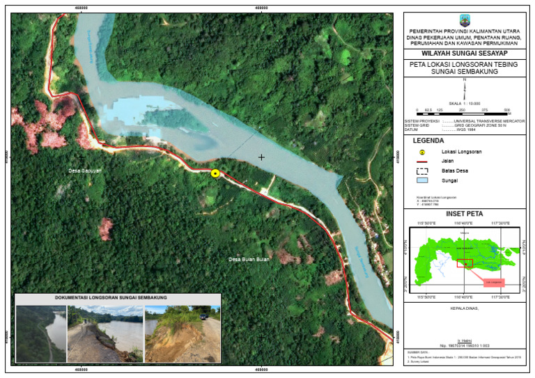 Peta Lokasi Longsoran Sungai Sembakung | PDF