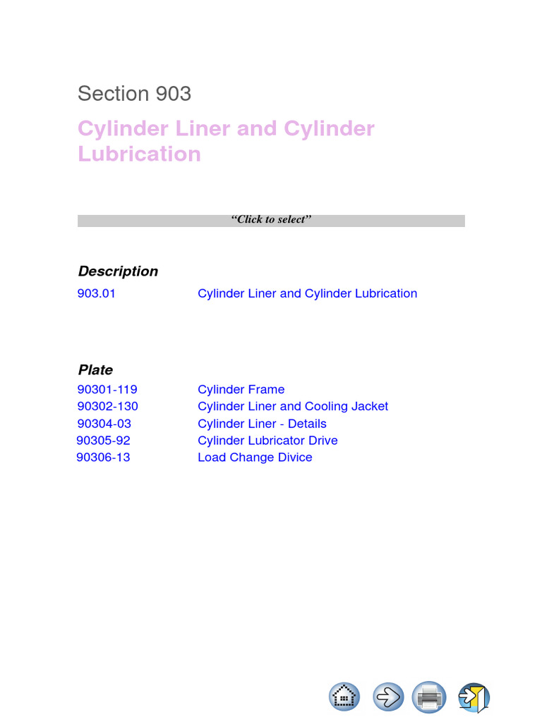 Section 903: Cylinder Liner and Cylinder Lubrication | PDF | Cylinder (Engine) | Piston