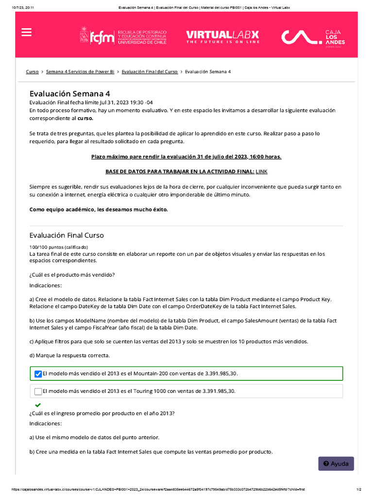 Evaluación Semana 4 - Evaluación Final Del Curso - Material Del Curso ...