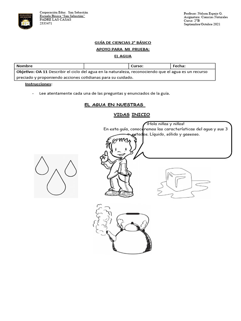 2B Cs Naturales Guia Agua 20 Sept Al 1 Oct 2021 | PDF | Agua ...
