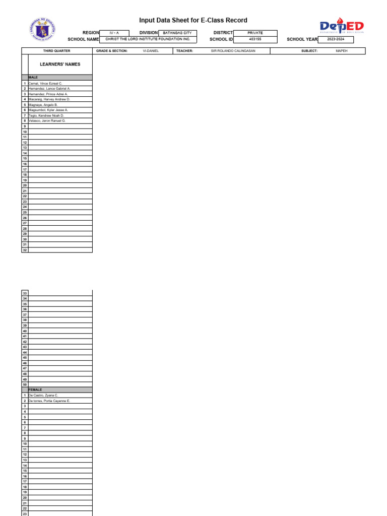 GRADE 6 MAPEH - 3rd | PDF