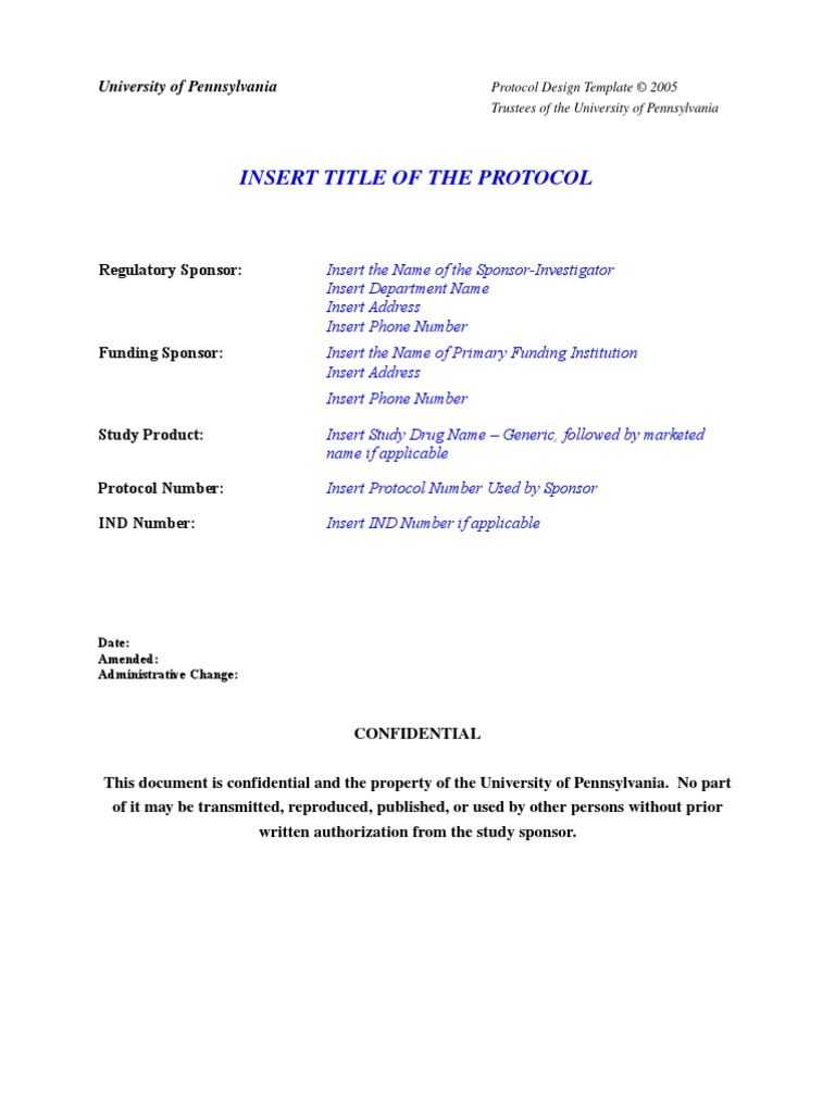 Clinical Trial Protocol Template | PDF | Institutional Review Board ...
