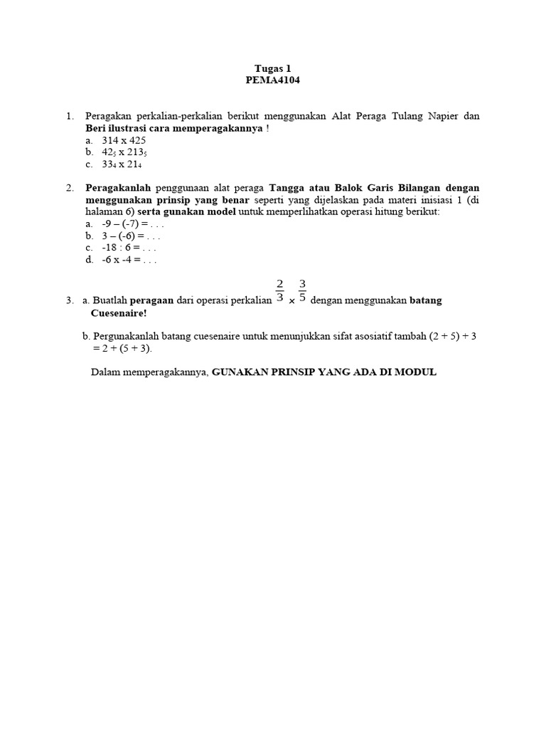 Tugas 1 WS Math Kelas Master | PDF