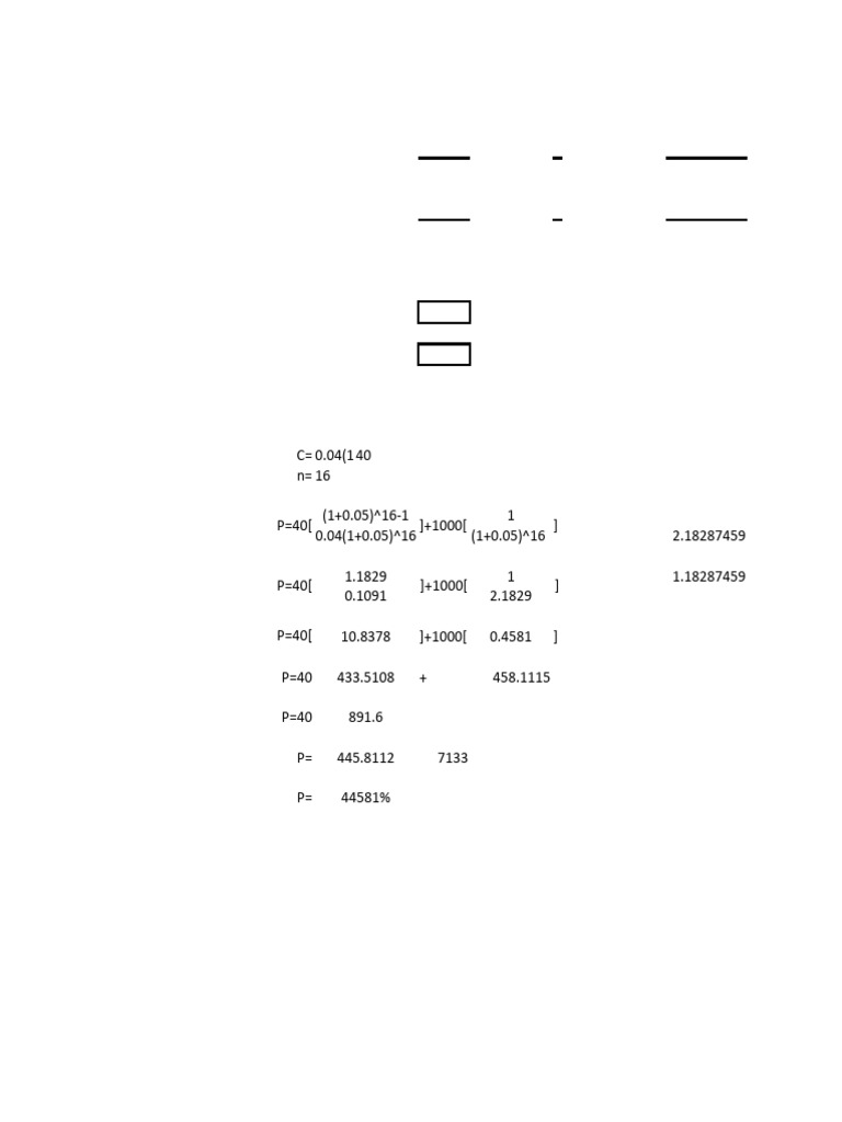 Financial Calculation Breakdown | PDF